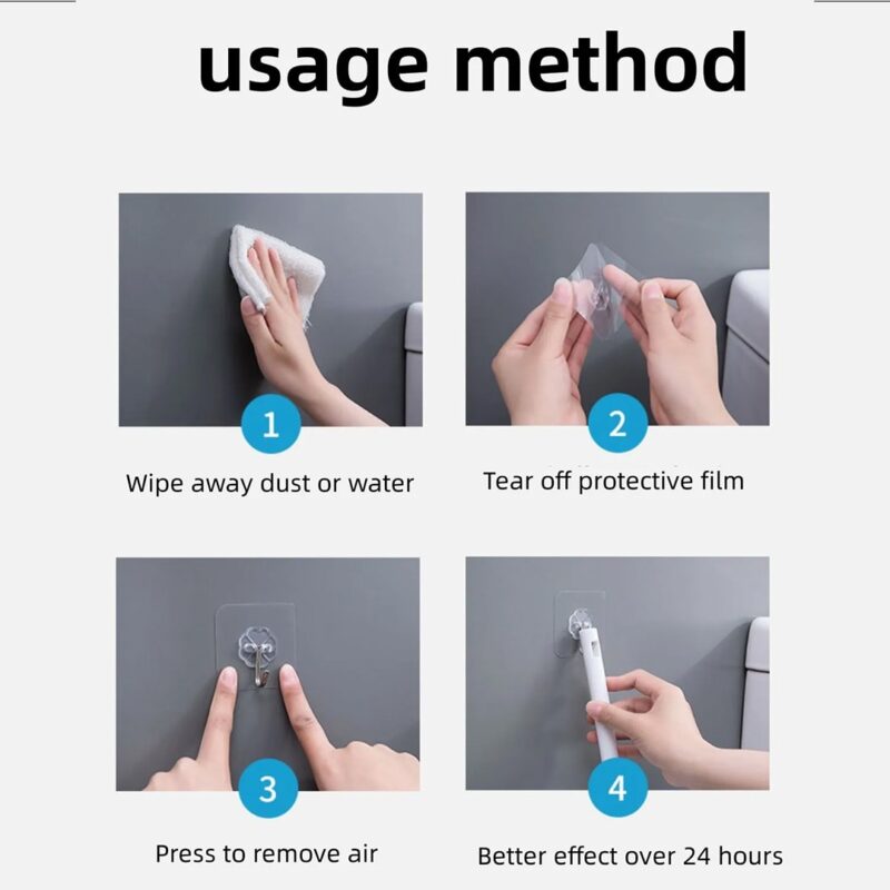 Wall Hooks Sticker - K Dragon Mart Online Shopping | K-DragonMart.QA ...