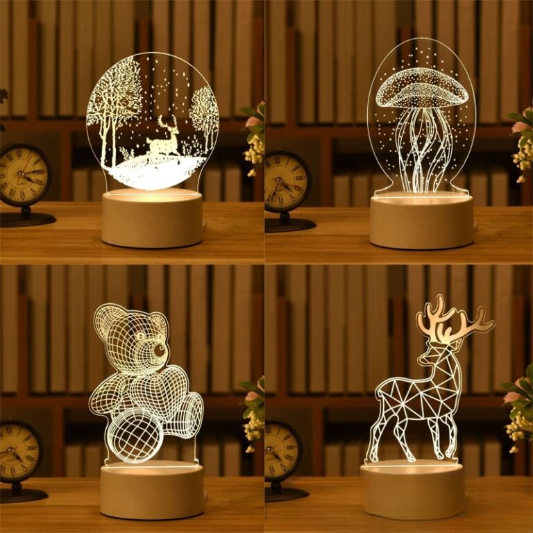 3D Acrylic Led Lamp Usb Warm Light with Switch - K Dragon Mart Online ...